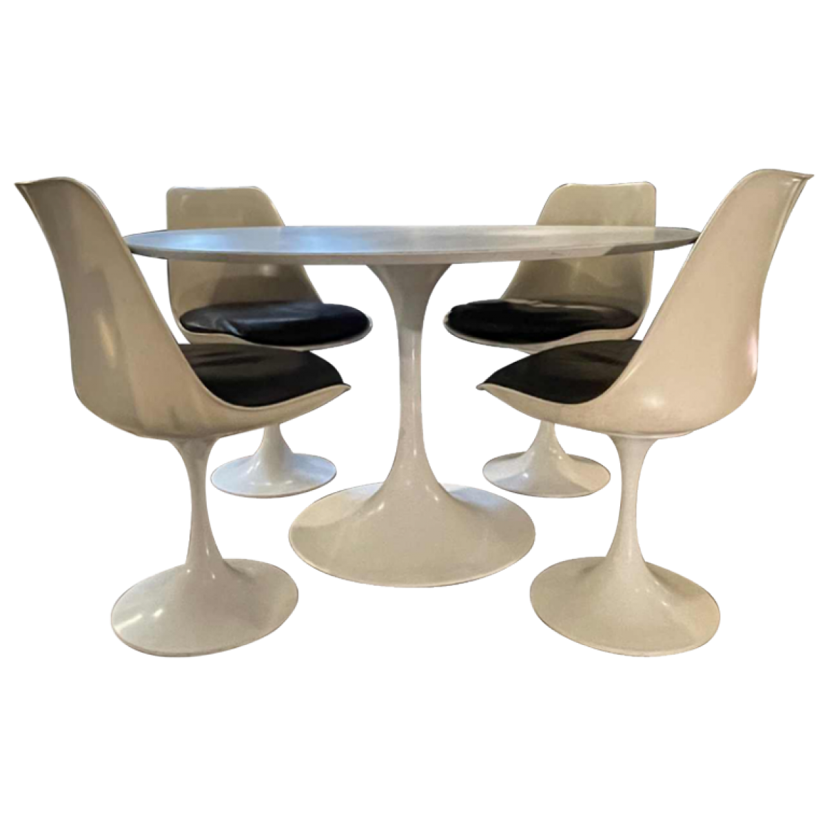 Ensemble Table Ronde et 4 Chaises " Tulipe ", Top Qualité, Knoll ...