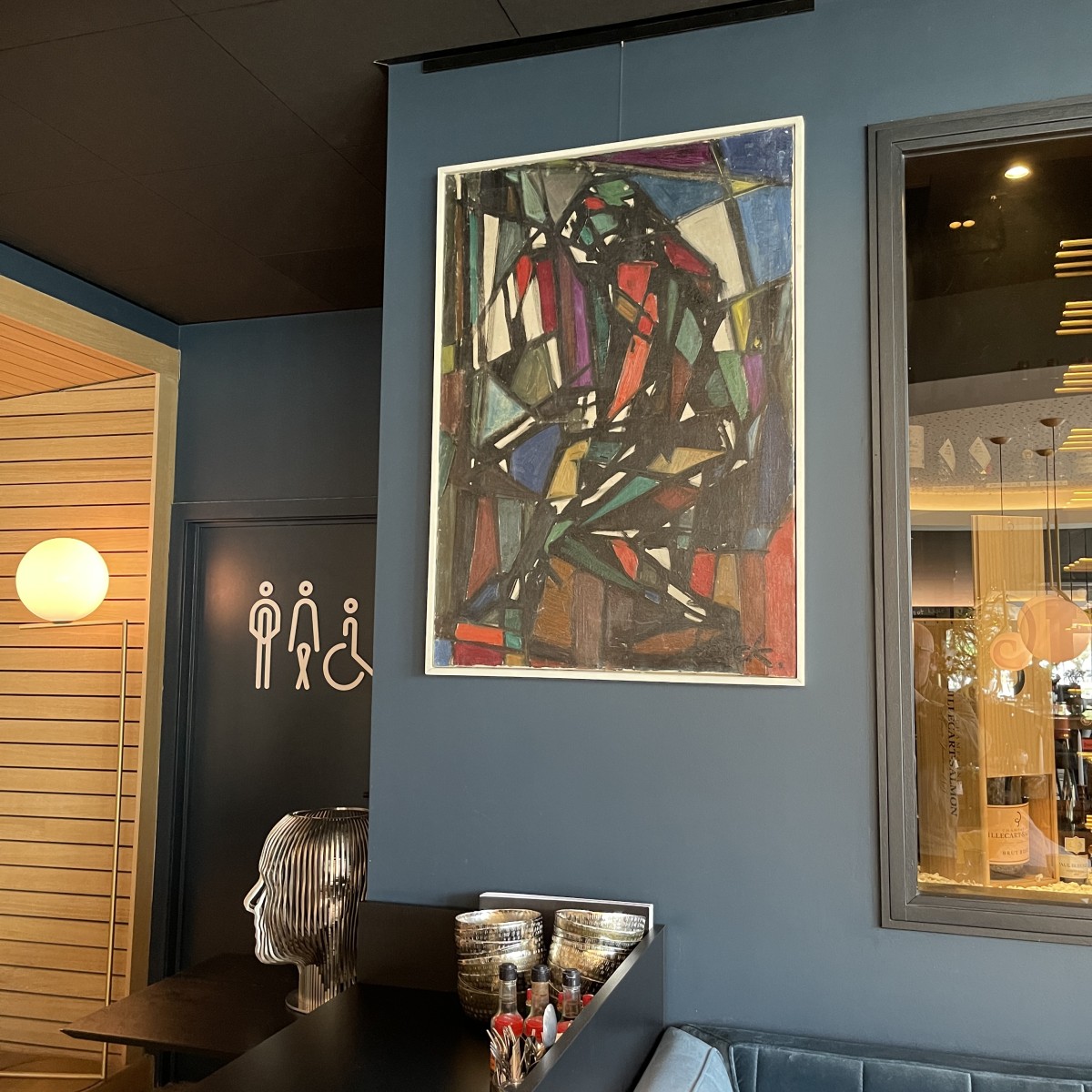 tableau abstrait signé et attribué à ferdinand vonck huile sur toile ...